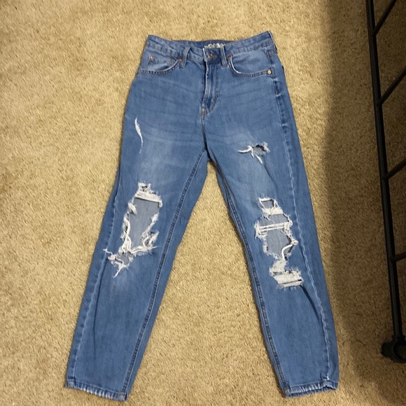 Jeans | Ripped Blue Mom Jeans From Target | Poshmark